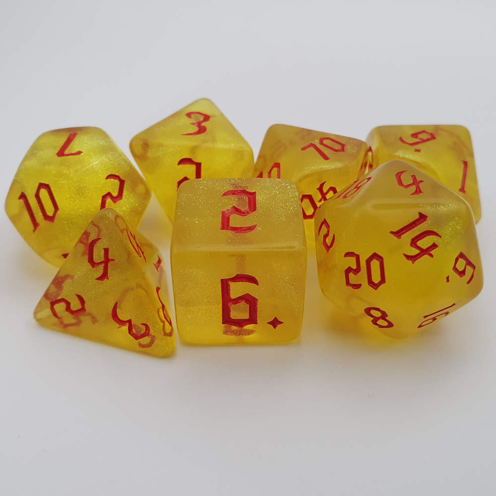 Sinister Sunburst Dice Set - Dice Dragons