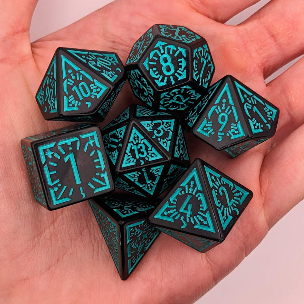 Black Arcane Burst Dice Sets - Dice Dragons