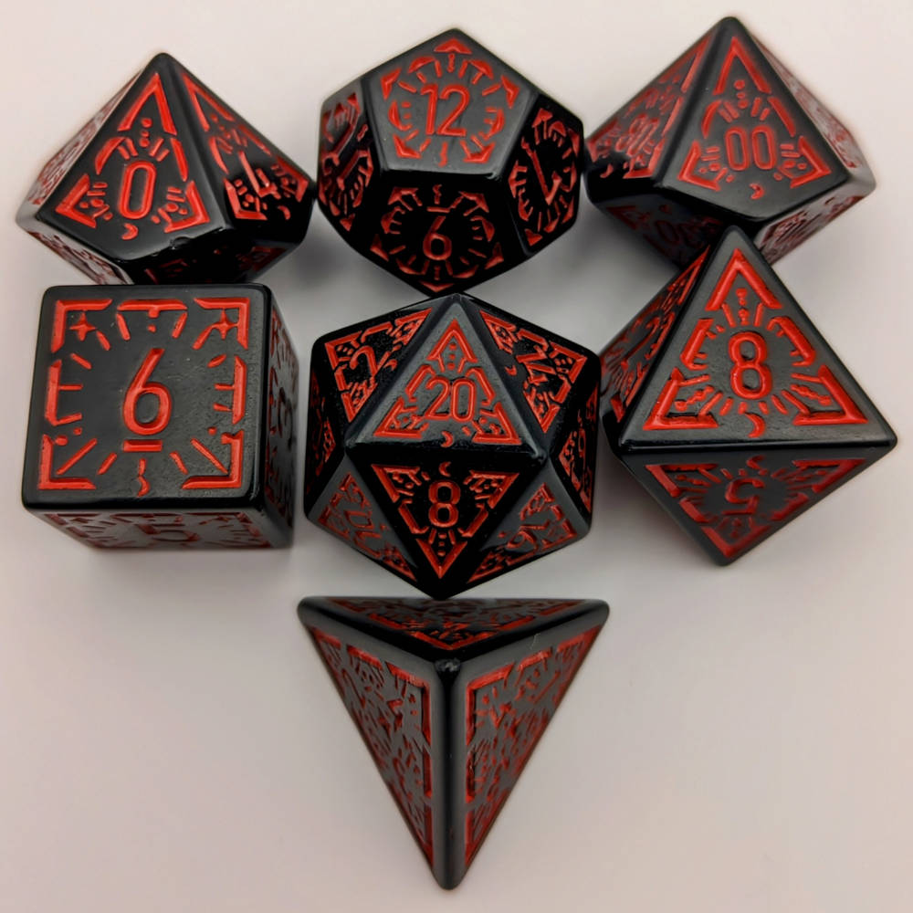 Black Arcane Burst Dice Sets - Dice Dragons