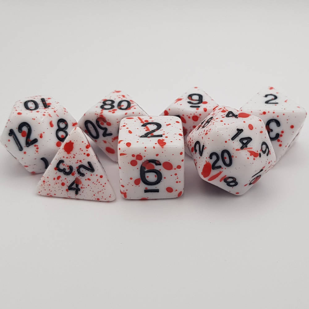 Blood Splatter Dice Set - Dice Dragons