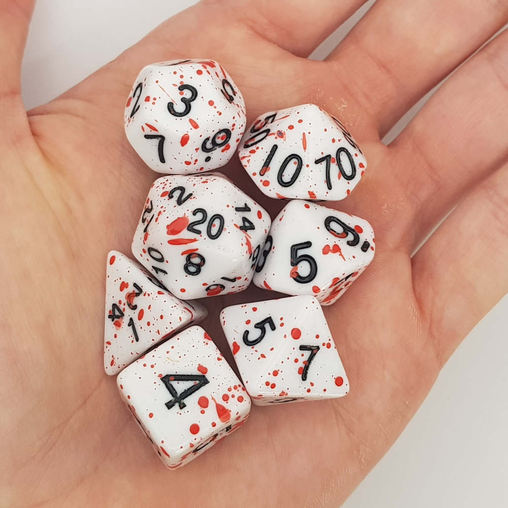 Blood Splatter Dice Set - Dice Dragons