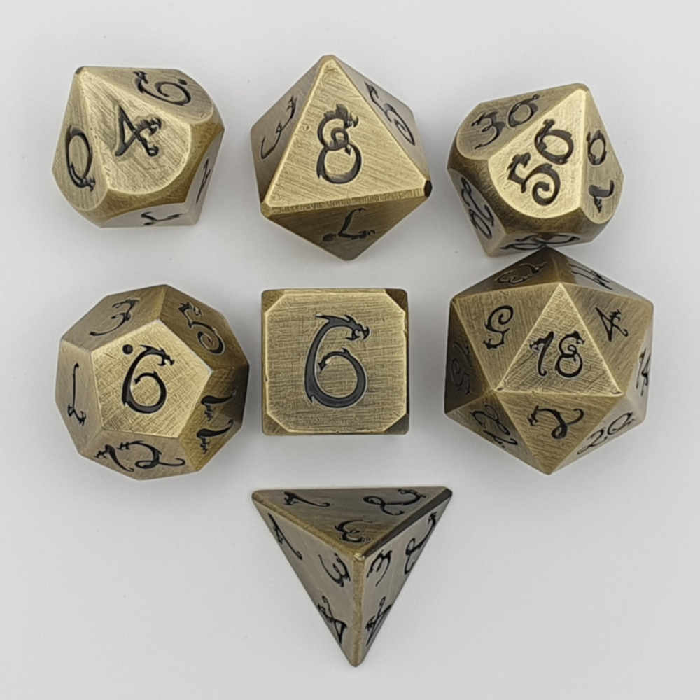 Brass Dragon Wyrmling Dice - Dice Dragons