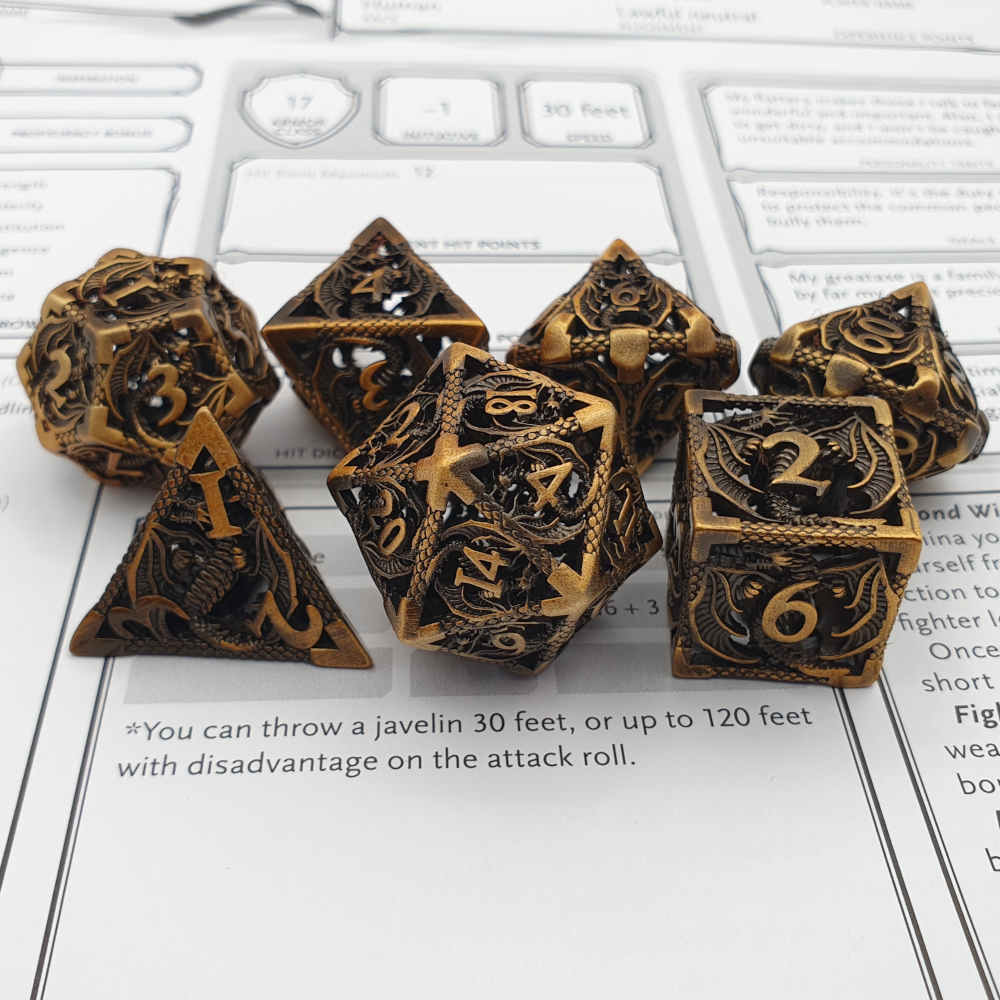 Bronze Hollow Dragon Dice - Dice Dragons