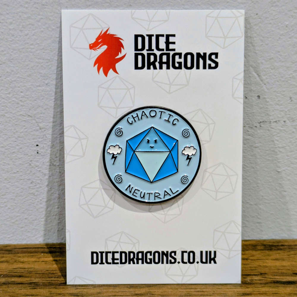 Chaotic Neutral Alignment Pin - Dice Dragons