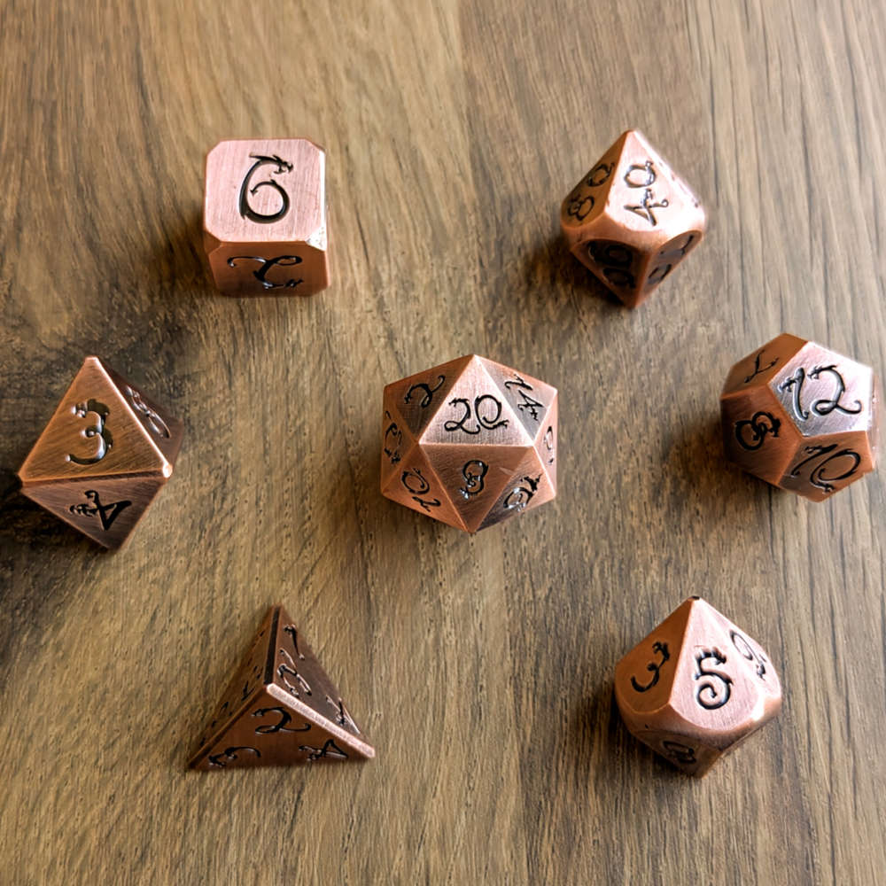 Copper Dragon Wyrmling Dice - Dice Dragons
