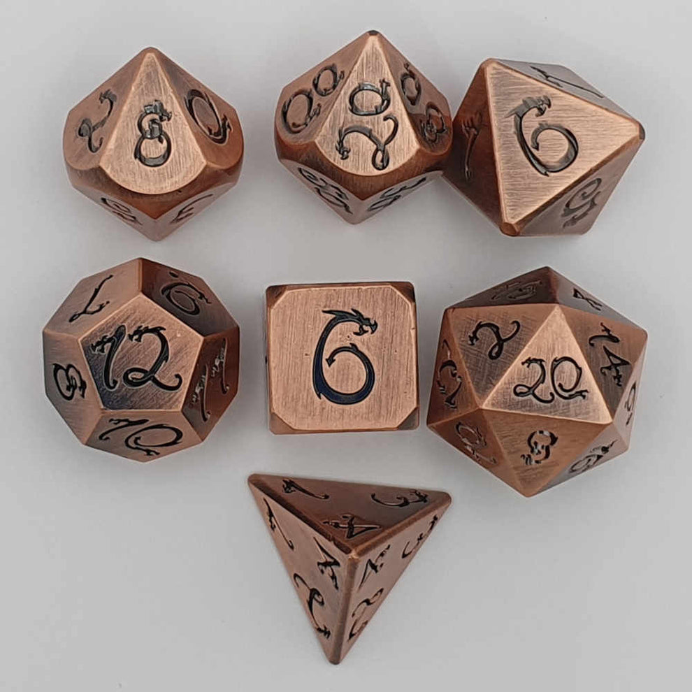 Copper Dragon Wyrmling Dice - Dice Dragons