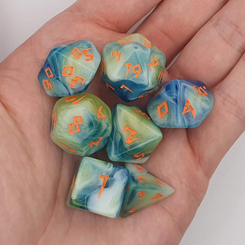 Coral Crest Dice Set - Dice Dragons