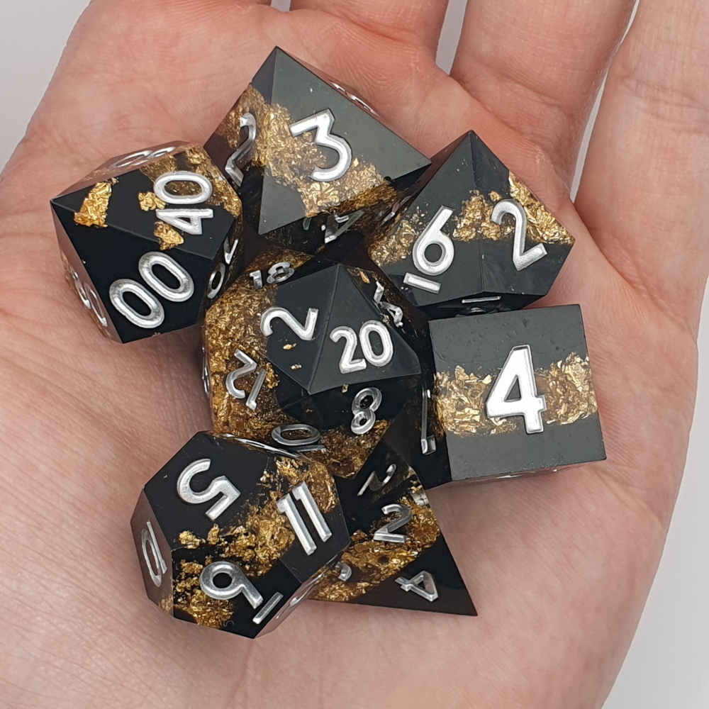 Gilded Abyss Sharp Edge Dice - Dice Dragons