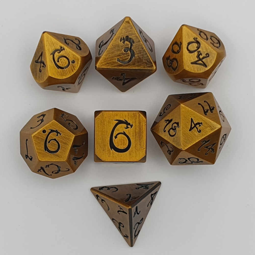 Gold Dragon Wyrmling Dice - Dice Dragons