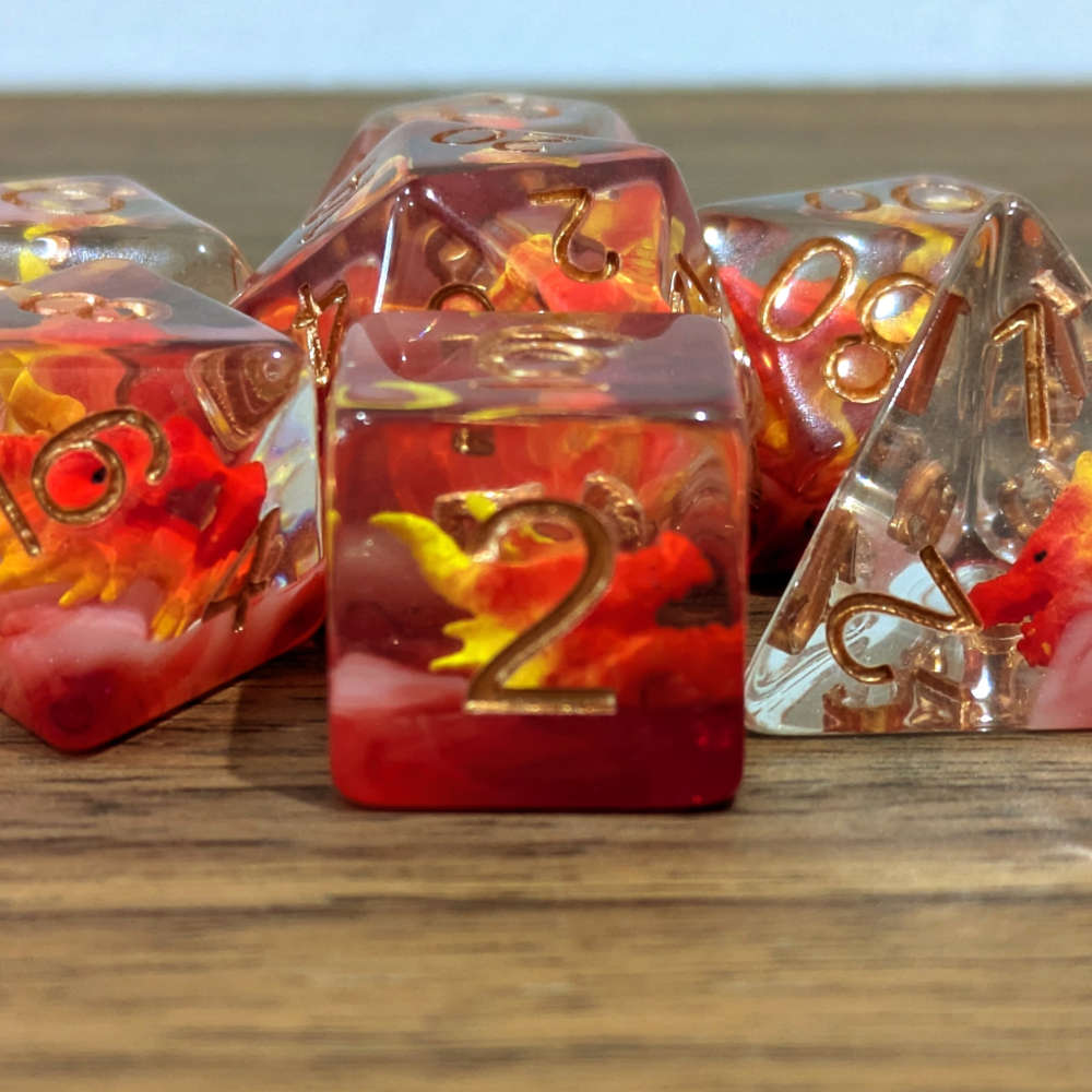 Inferno Dragon Dice Set - Dice Dragons