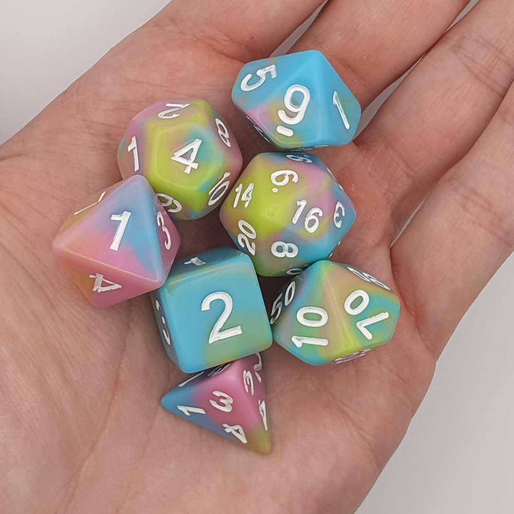 Pastel Playdough Dice Set - Dice Dragons