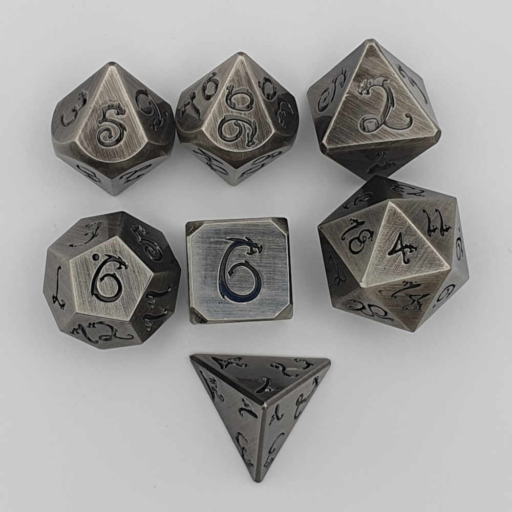 Silver Dragon Wyrmling Dice - Dice Dragons